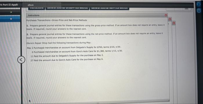 Solved Purctisses Transactions-Giross-Price and Net-Price | Chegg.com