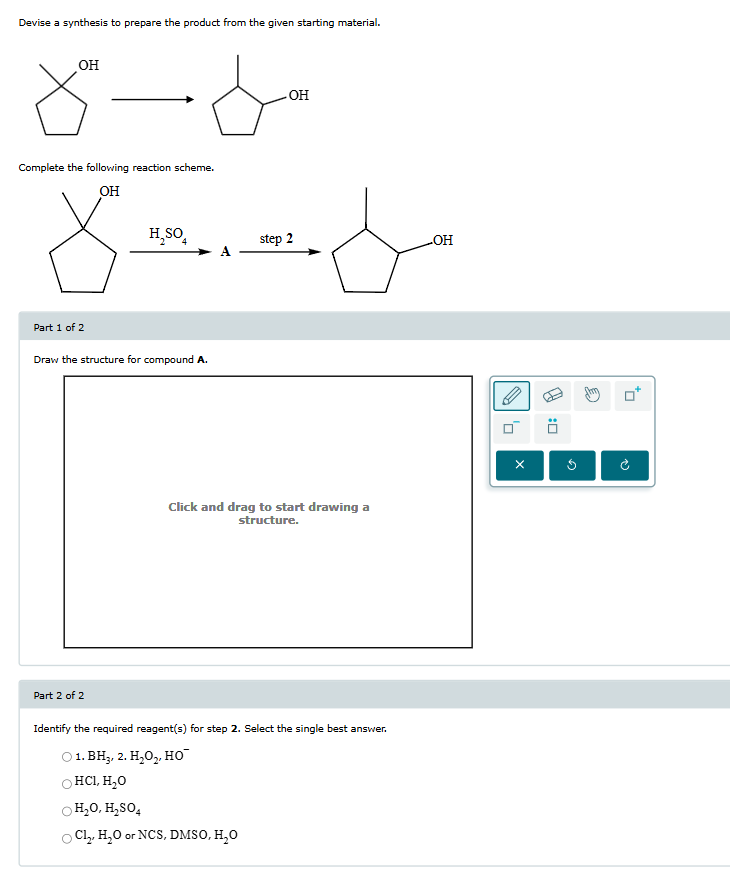 Solved Complete the following reaction scheme.Part | Chegg.com