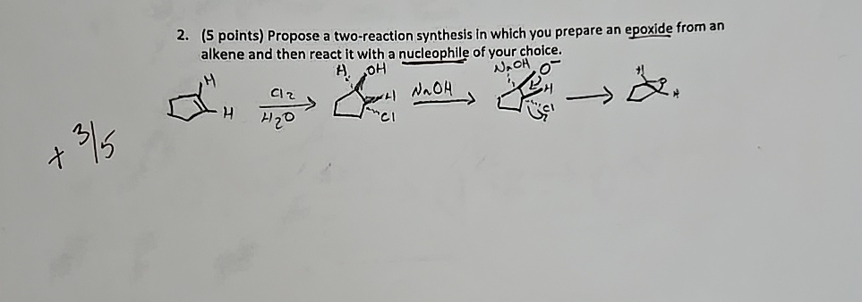 Solved (5 ﻿points) ﻿Propose a two-reaction synthesis in | Chegg.com