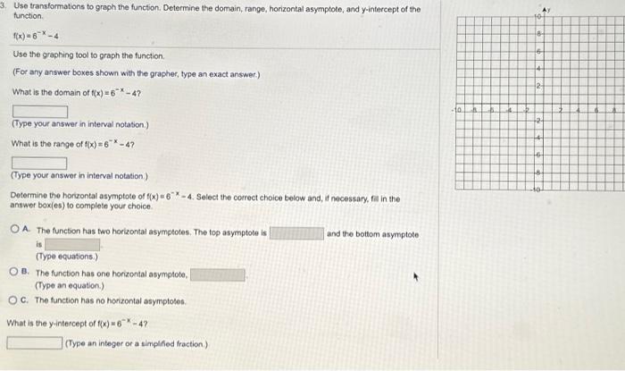 Solved 3. Use transformations to graph the function. | Chegg.com
