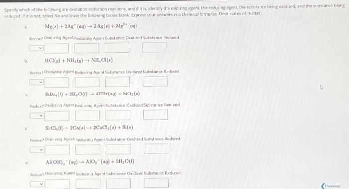 Solved Specify which of the following are | Chegg.com