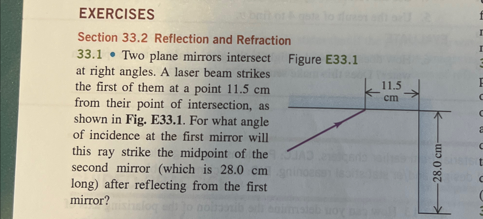Solved EXERCISESSection 33.2 ﻿Reflection and | Chegg.com