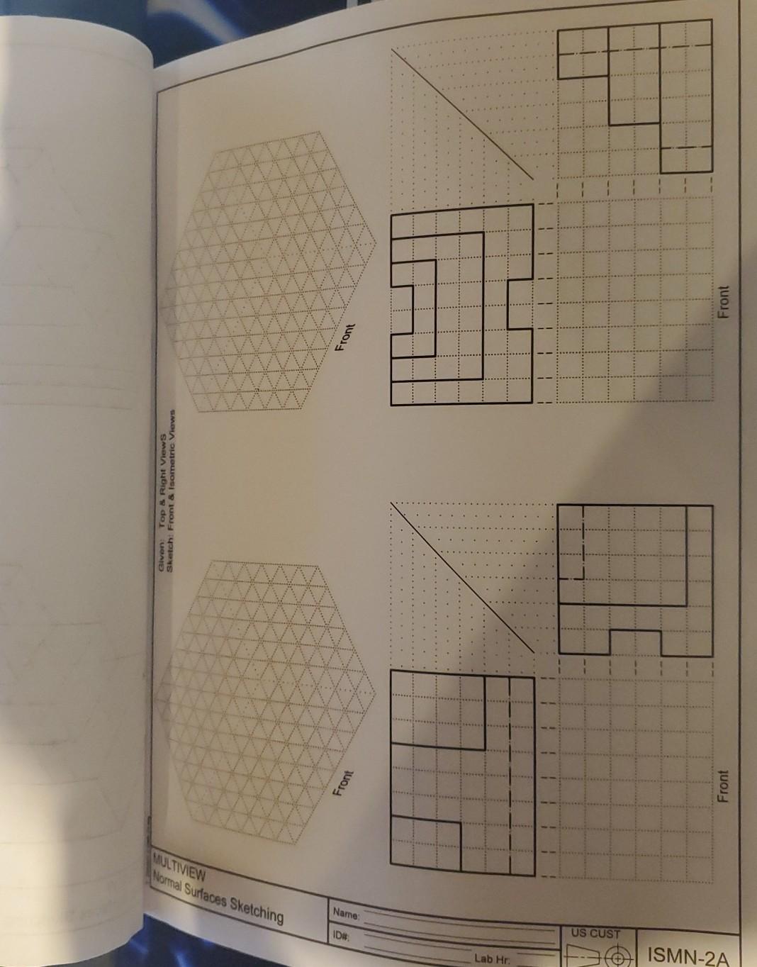 Solved Front Front Given Top & Right Views Sketch Front & | Chegg.com
