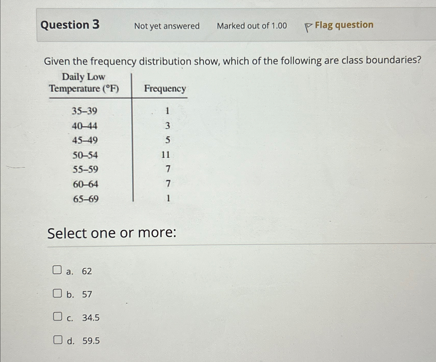 Solved Question 3Not yet answeredMarked out of 1.00Flag | Chegg.com Solved Question 3Not yet answeredMarked out of 1.00Flag | Chegg.com