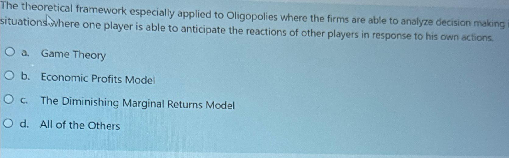 Solved The theoretical framework especially applied to | Chegg.com