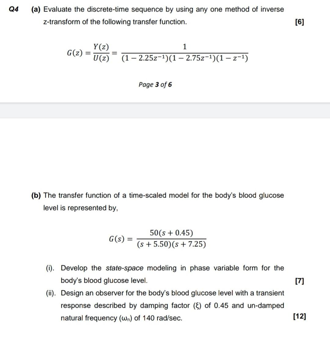 Solved Q4 (a) Evaluate the discrete-time sequence by using | Chegg.com