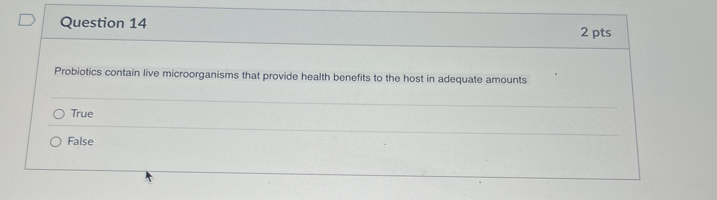 Solved Question 142 ﻿ptsProbiotics contain live | Chegg.com