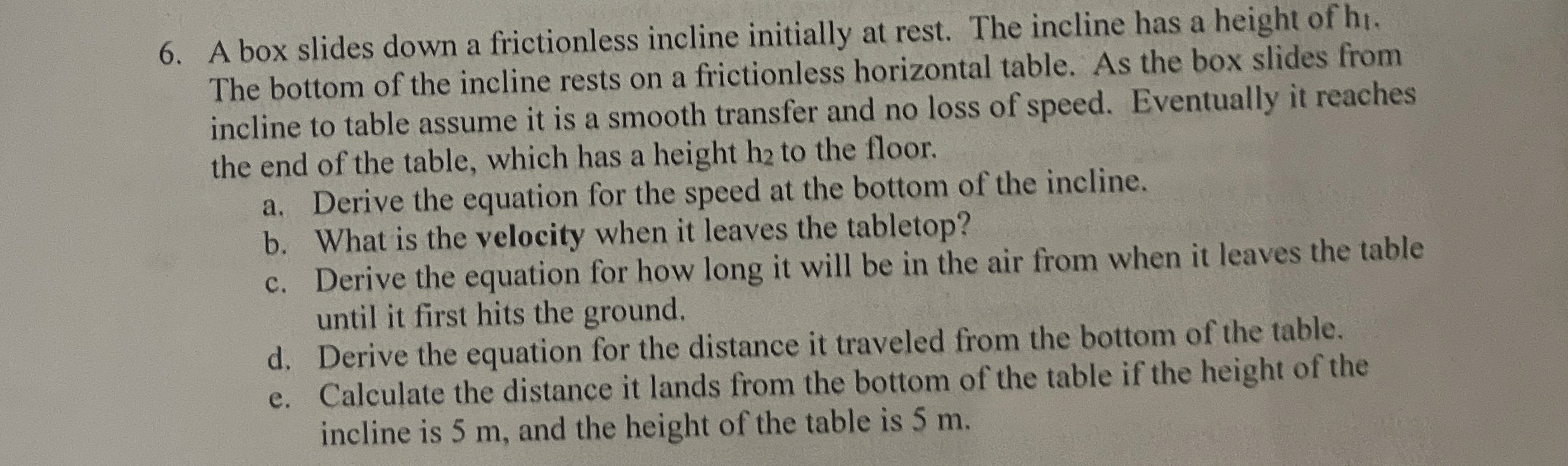 Solved A box slides down a frictionless incline initially at | Chegg.com