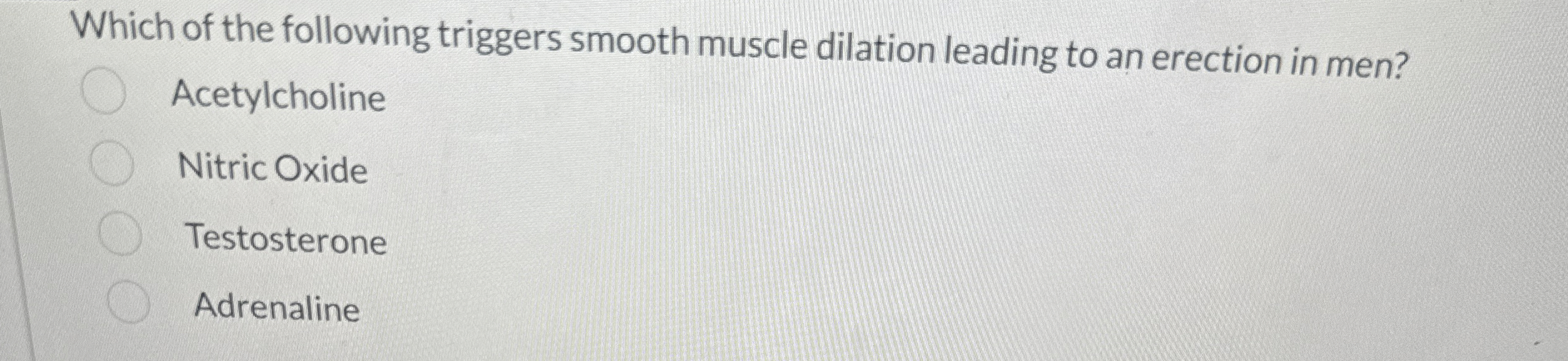 Which of the following triggers smooth muscle | Chegg.com