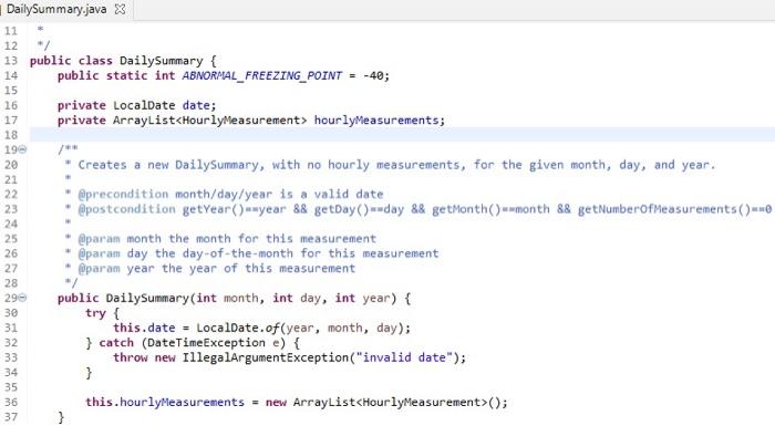 Solved Create and Test: DailySummary::getTotalPrecipitation | Chegg.com