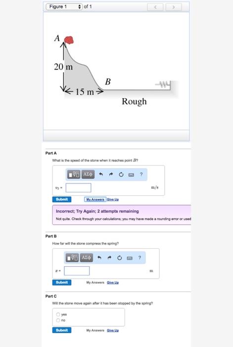 Solved A 14.0 kg stone slides down a snow-covered hill (the | Chegg.com