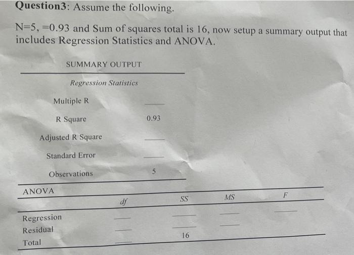 Solved Question3: Assume the following. N=5,=0.93 and Sum of | Chegg.com Solved Question3: Assume the following. N=5,=0.93 and Sum of | Chegg.com