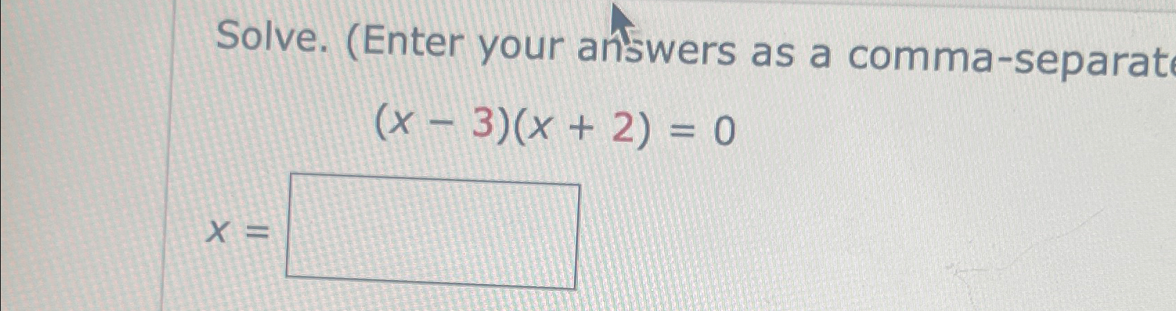 Solved Solve. (Enter your answers as a | Chegg.com