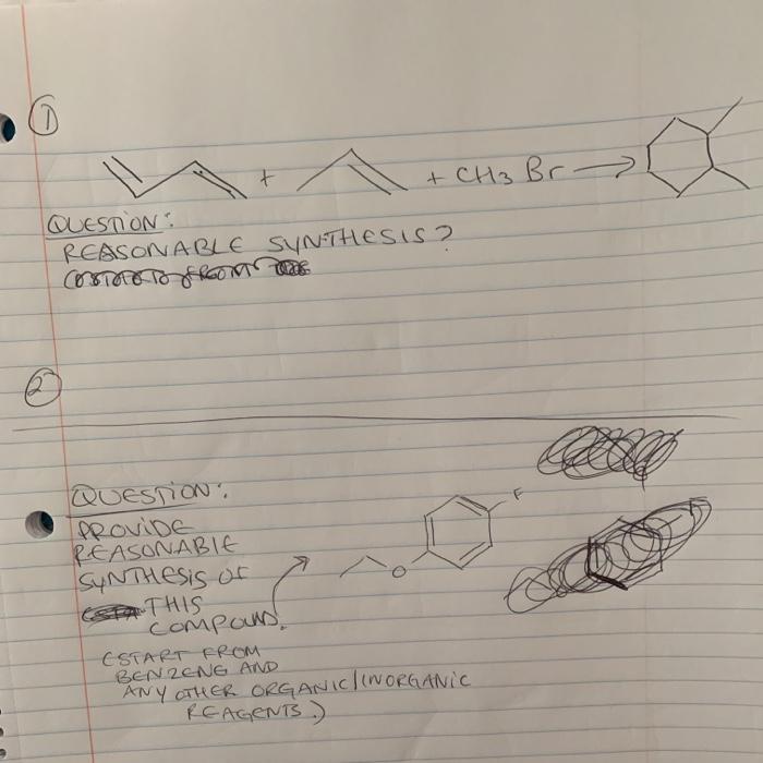Solved + + CH3 Br- QUESTION: REASONABLE SYNTHESIS | Chegg.com