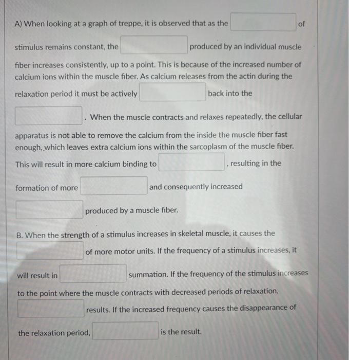 Solved A) When looking at a graph of treppe, it is observed | Chegg.com
