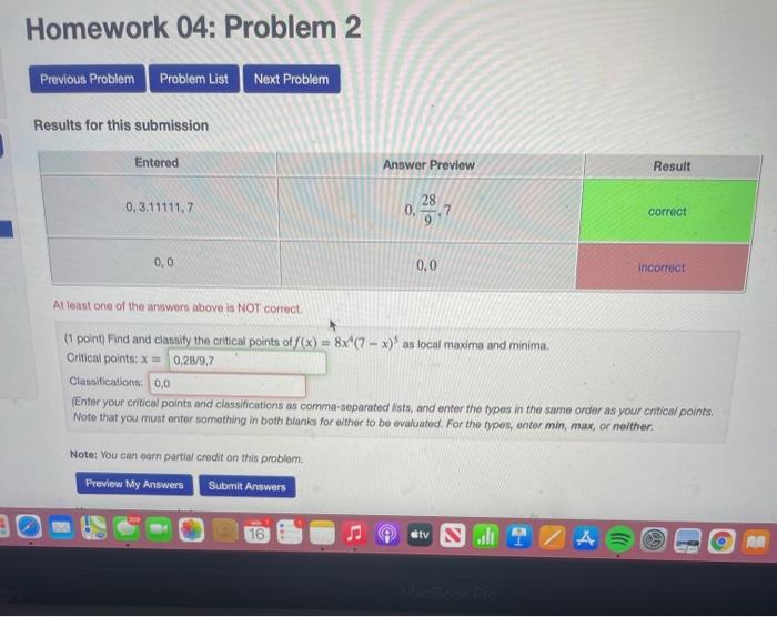 Solved Homework 04: Problem 2 Previous Problem Problem List | Chegg.com
