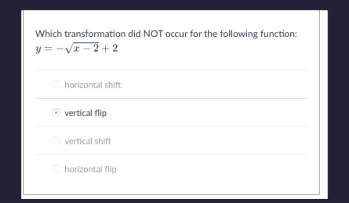 Solved Which transformation did NOT occur for the following | Chegg.com