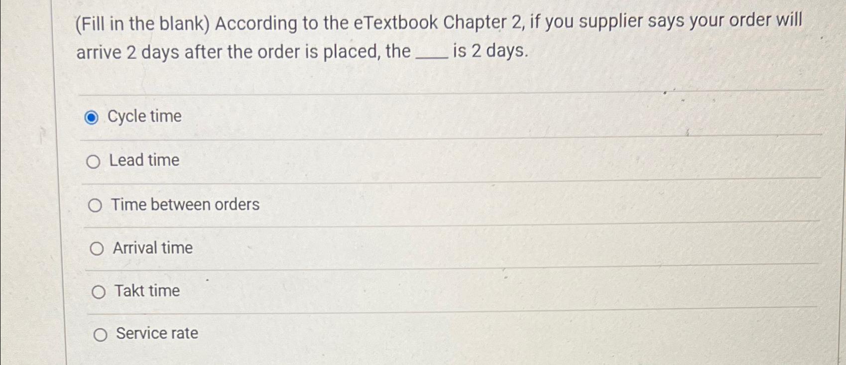 Solved (Fill in the blank) ﻿According to the eTextbook | Chegg.com