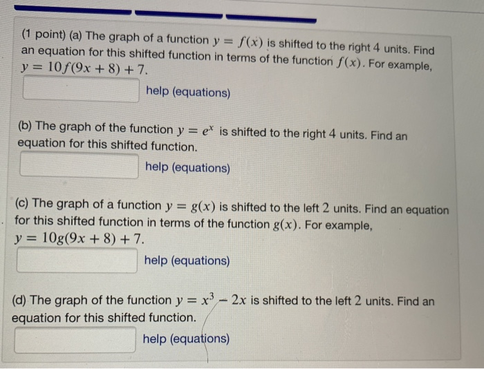 Solved (1 point) (a) The graph of a function y = f(x) is | Chegg.com