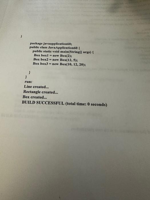 Solved 9. Create a class named Box that includes integer | Chegg.com