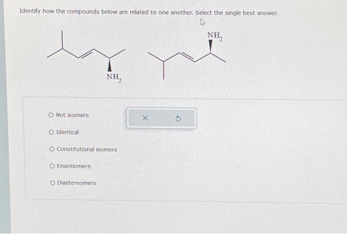 Solved Identify how the compounds below are related to one | Chegg.com