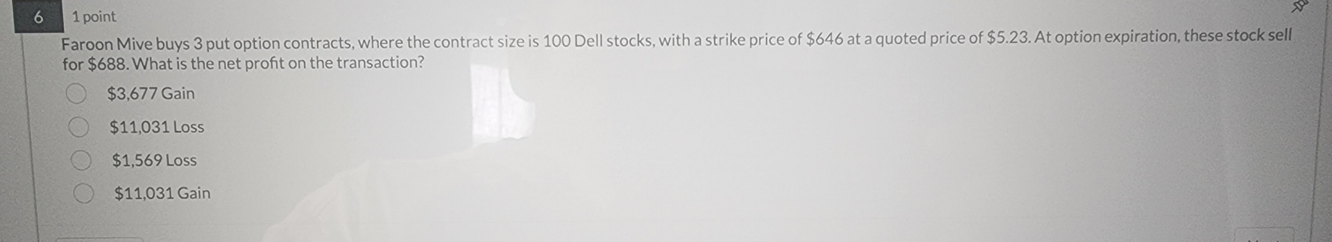 Solved Explain how to solve 61 ﻿pointFaroon Mive buys 3 ﻿put | Chegg.com