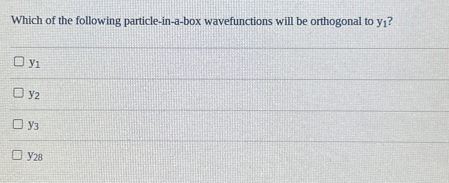 Solved Which of the following particle-in-a-box | Chegg.com