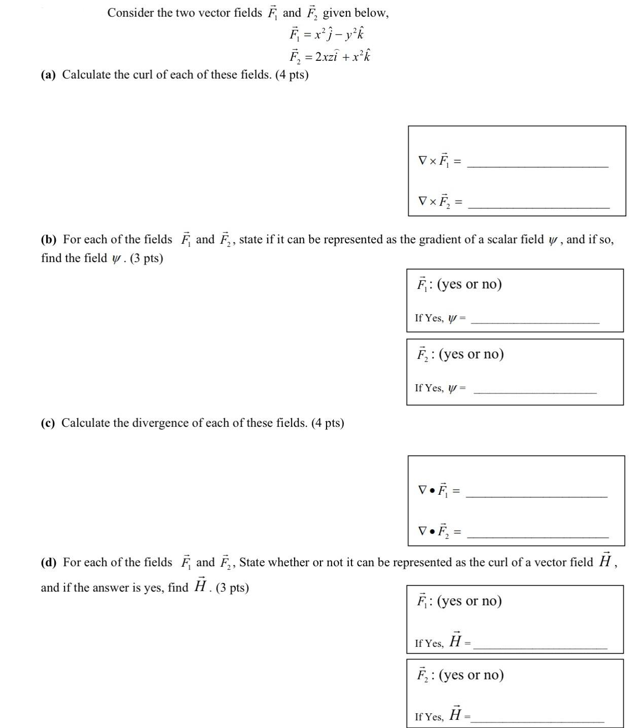 Solved Consider the two vector fields vec(F)1 ﻿and vec(F)2 | Chegg.com