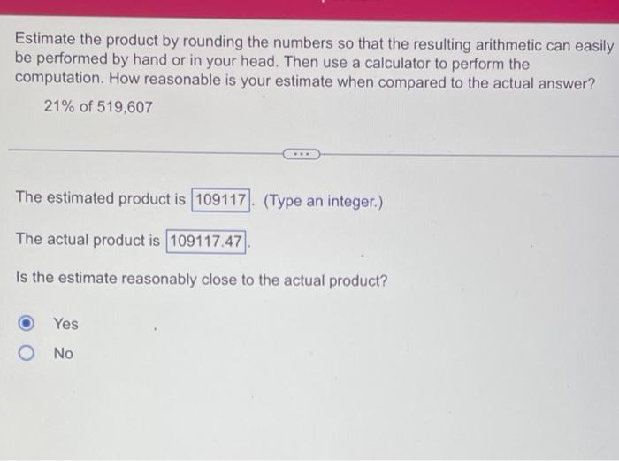 Solved Determine the following estimate without using a | Chegg.com