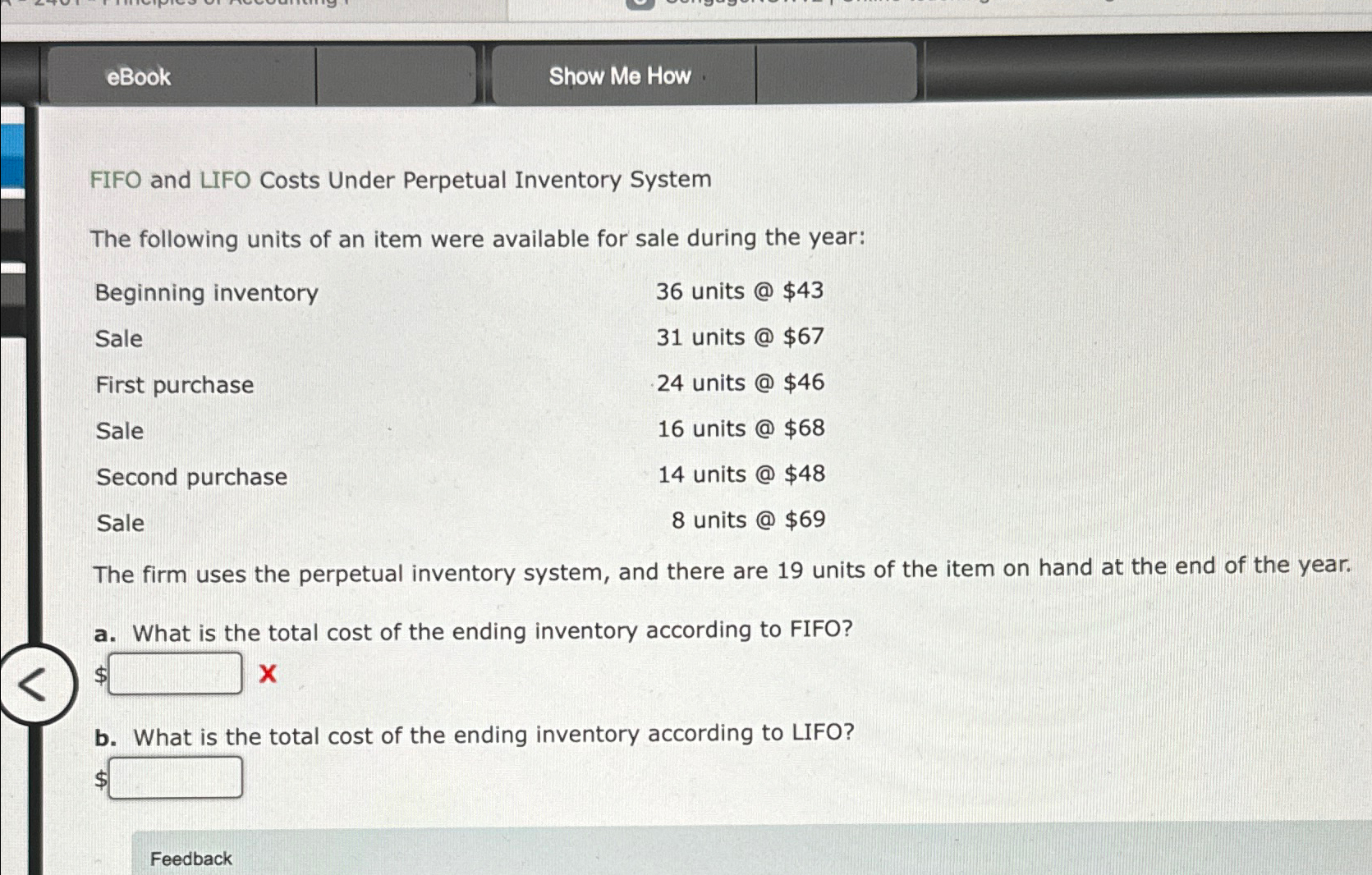 Solved FIFO and LIFO Costs Under Perpetual Inventory | Chegg.com