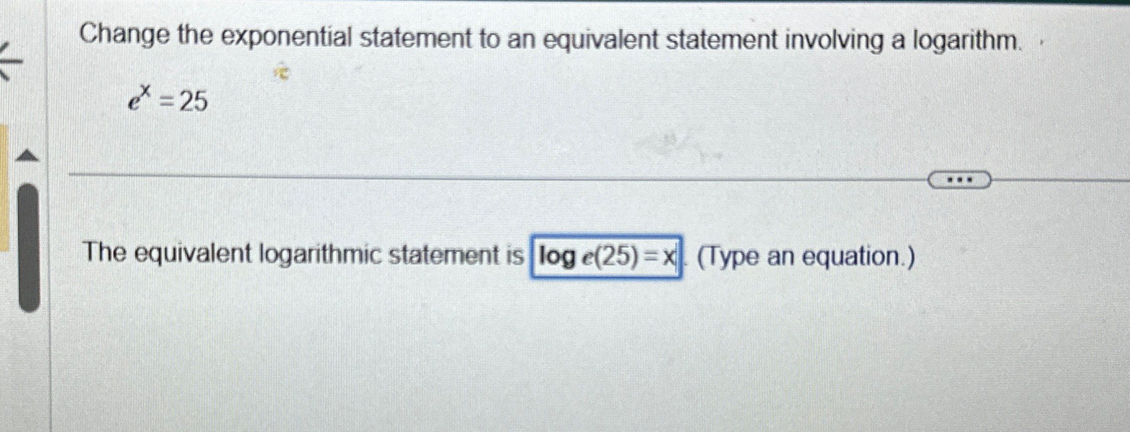 Solved Change the exponential statement to an equivalent | Chegg.com