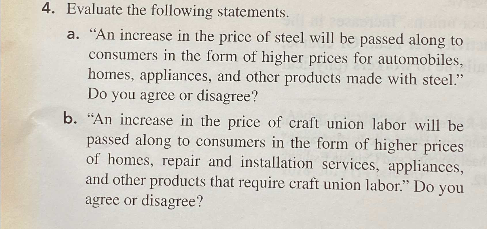 Solved Evaluate the following statements.a. "An increase in | Chegg.com