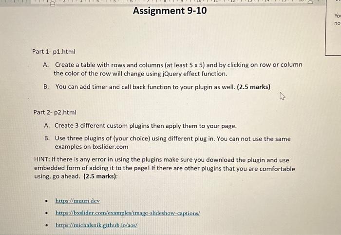 Solved Part 1 P1 A Create A Table With Rows And