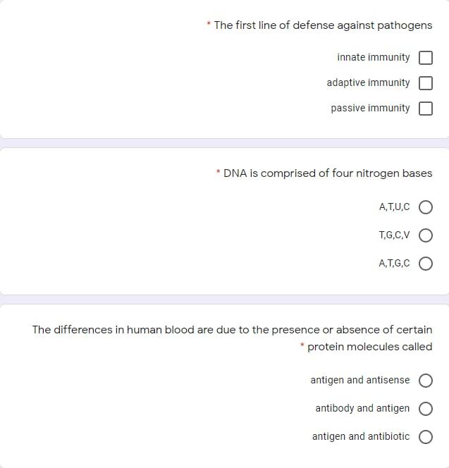 Solved The first line of defense against pathogens innate | Chegg.com