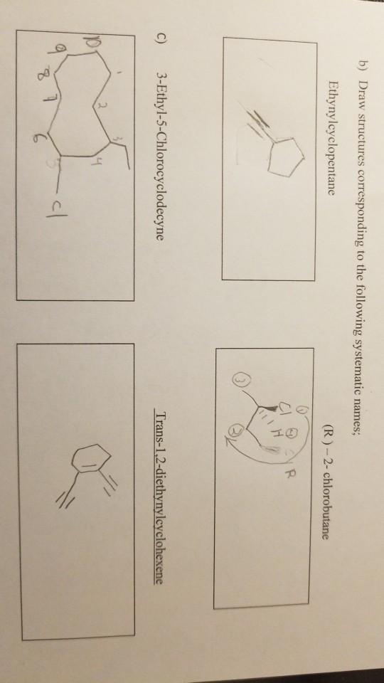 Solved b) Draw structures corresponding to the following | Chegg.com