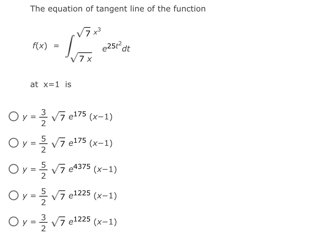 The equation of tangent line of the | Chegg.com