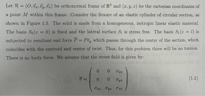 Solved Let R=(O,ex,ey,ez) be orthonormal frame of R3 and | Chegg.com