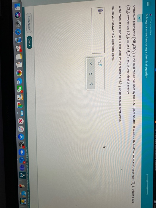 Solved O STOICHIOMETRY Solving for a reactant using a | Chegg.com