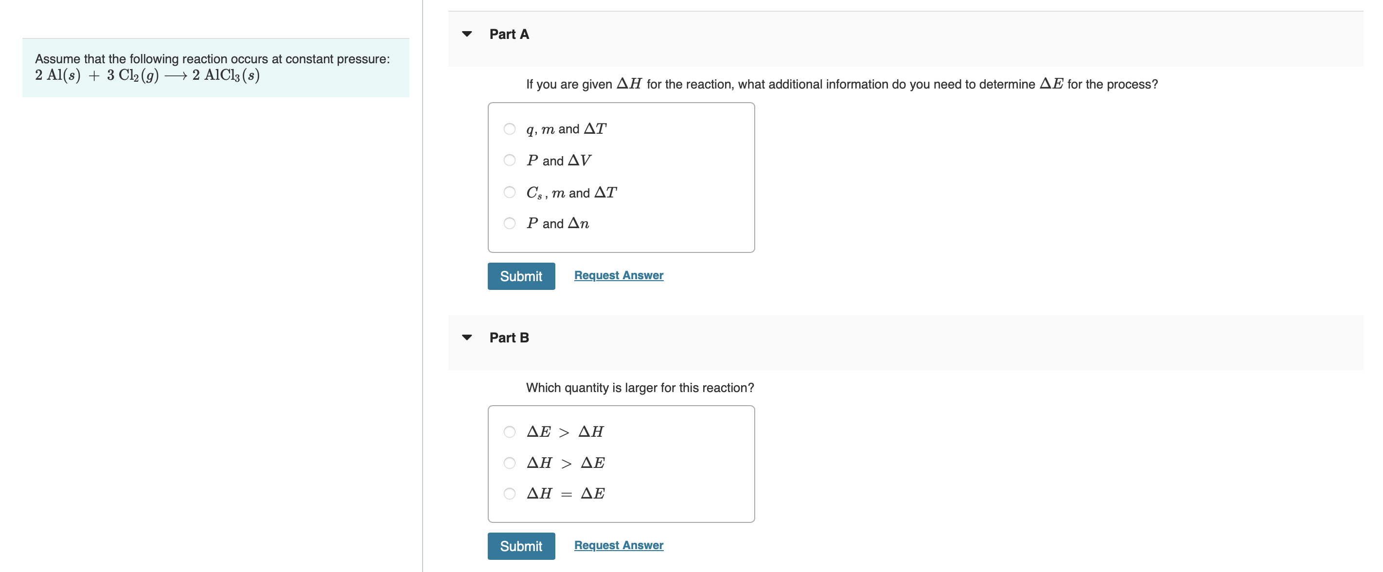 Solved Assume that the following reaction occurs at | Chegg.com