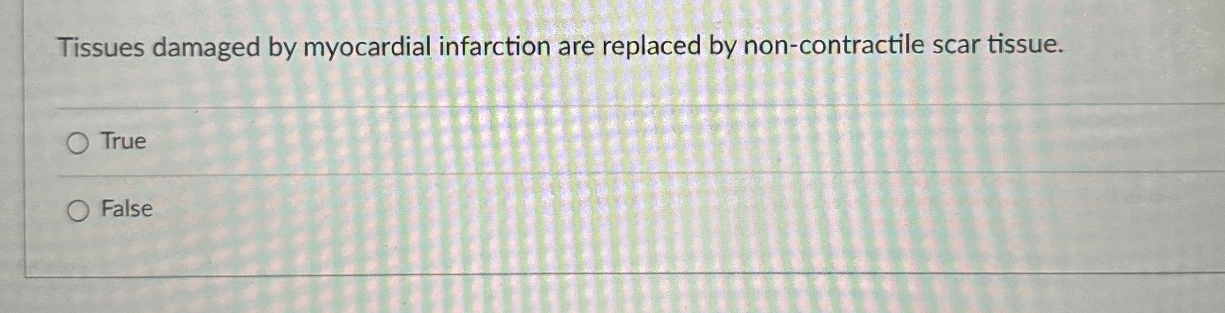 Solved Tissues damaged by myocardial infarction are replaced | Chegg.com