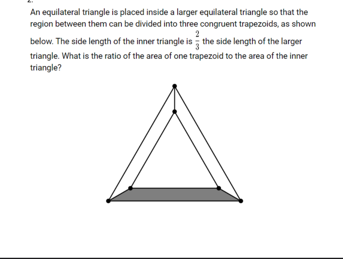 Solved An equilateral triangle is placed inside a larger | Chegg.com