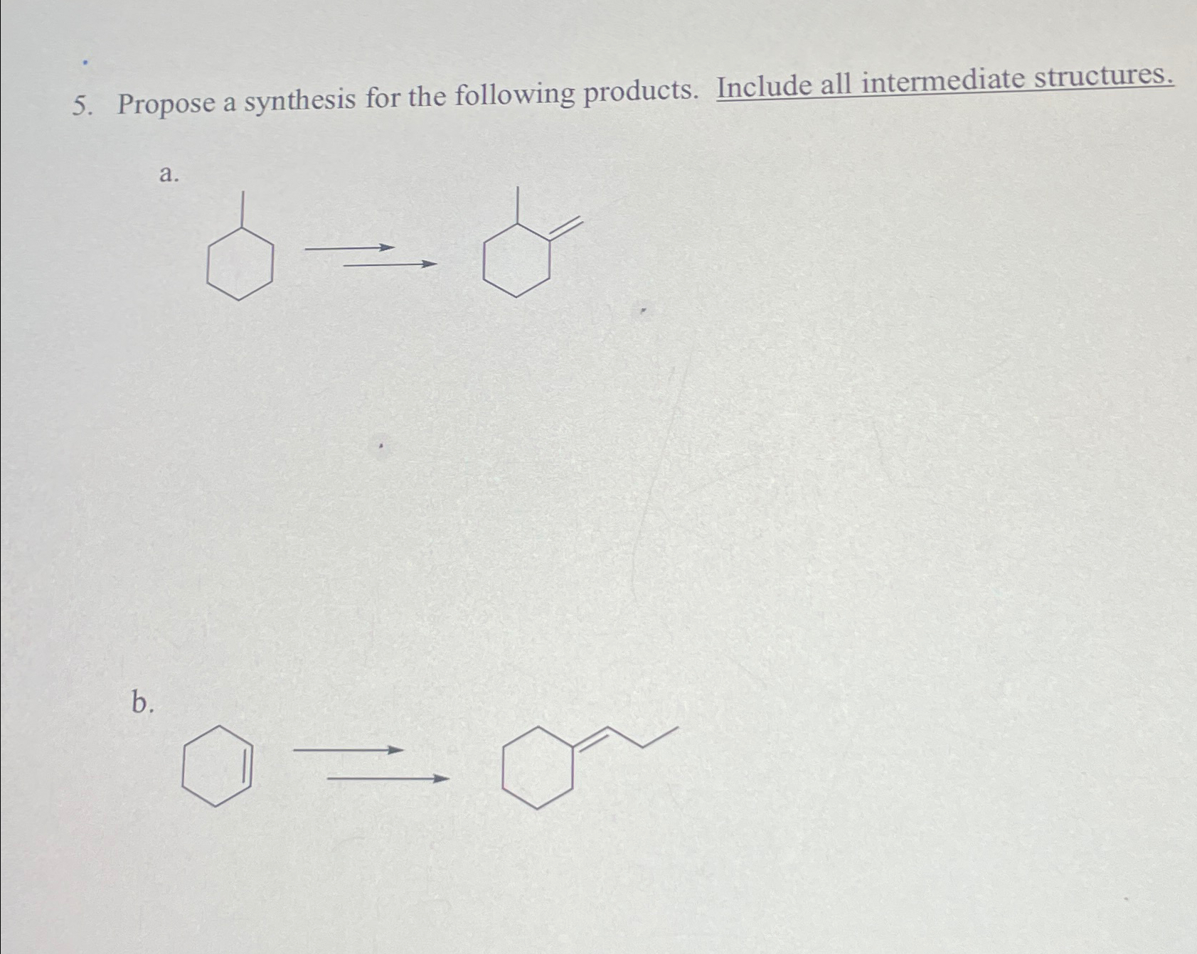 Solved Propose a synthesis for the following products. | Chegg.com