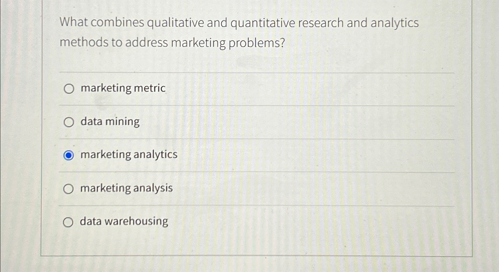 Solved What combines qualitative and quantitative research | Chegg.com