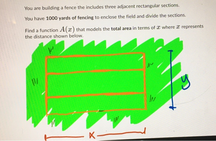 Solved You are building a fence the includes three adjacent | Chegg.com