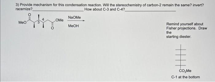 Solved 3) Provide mechanism for this condensation reaction. | Chegg.com