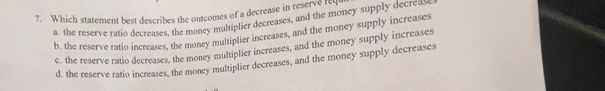 Solved Which statement best describes the outcomes of a | Chegg.com