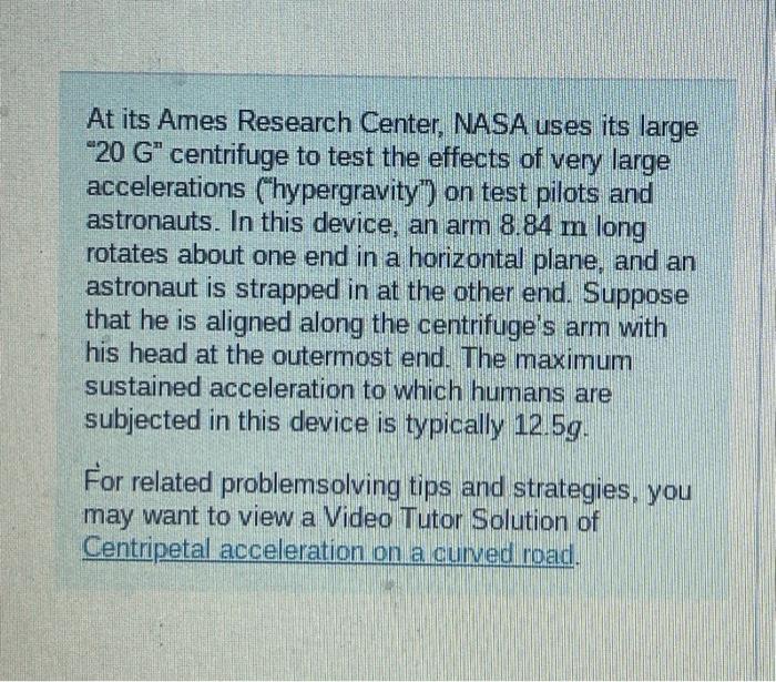 Solved At its Ames Research Center, NASA uses its large "20 | Chegg.com
