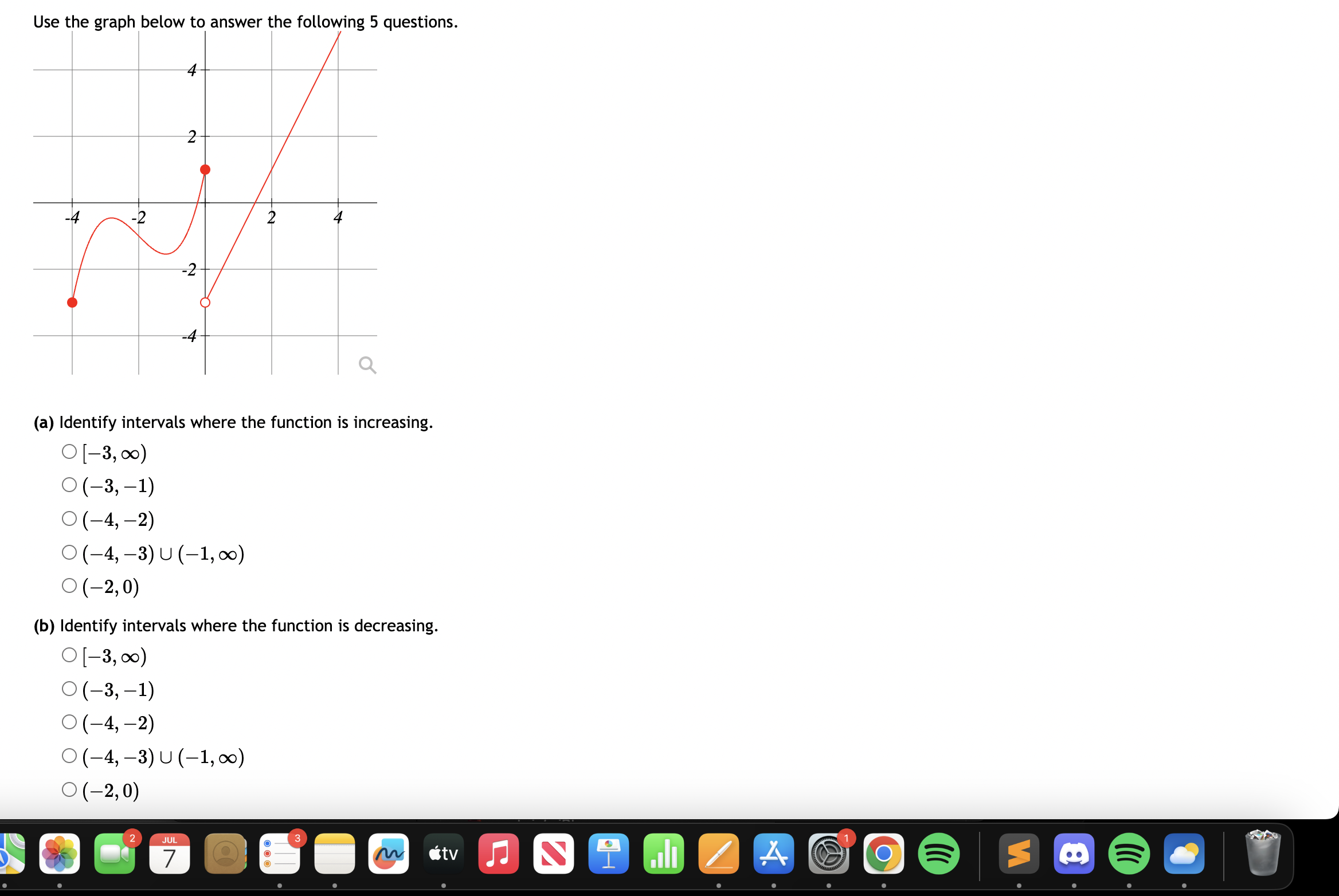 Solved Use the graph below to answer the following 5 | Chegg.com