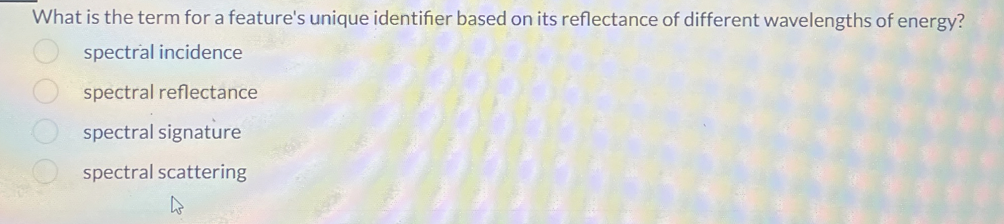 Solved What is the term for a feature's unique identifier | Chegg.com