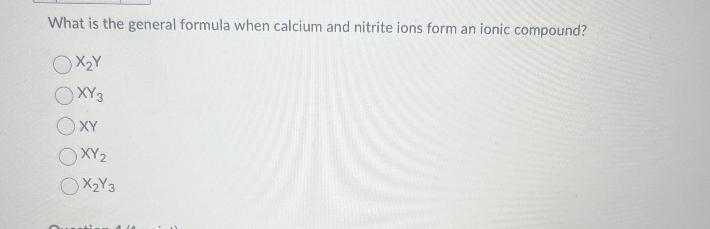 Solved What is the general formula when calcium and nitrite | Chegg.com